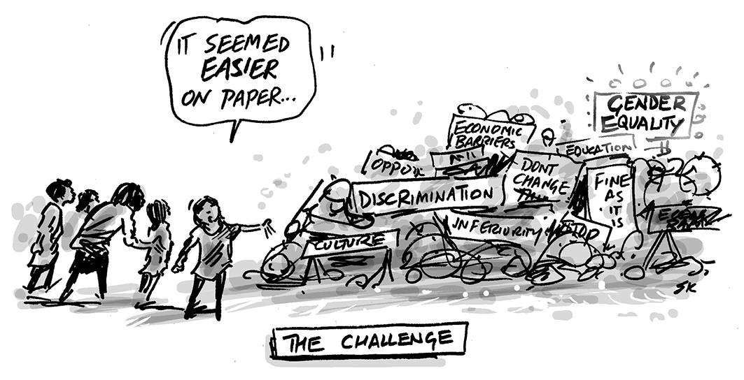 gender equality | Simon Kneebone - cartoonist and illustrator